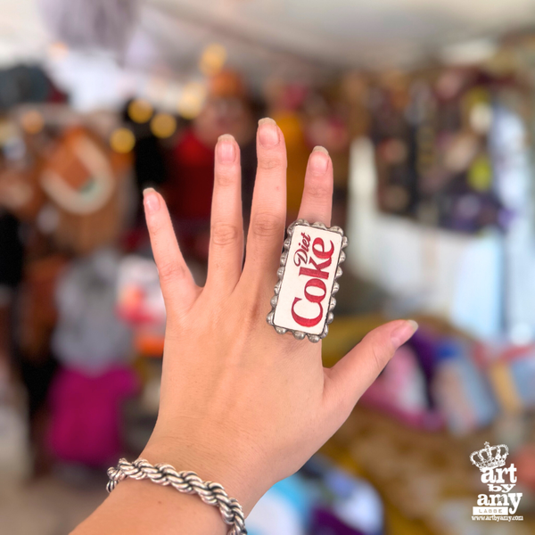 Diet Coke Domino Ring - Art by Amy Labbe